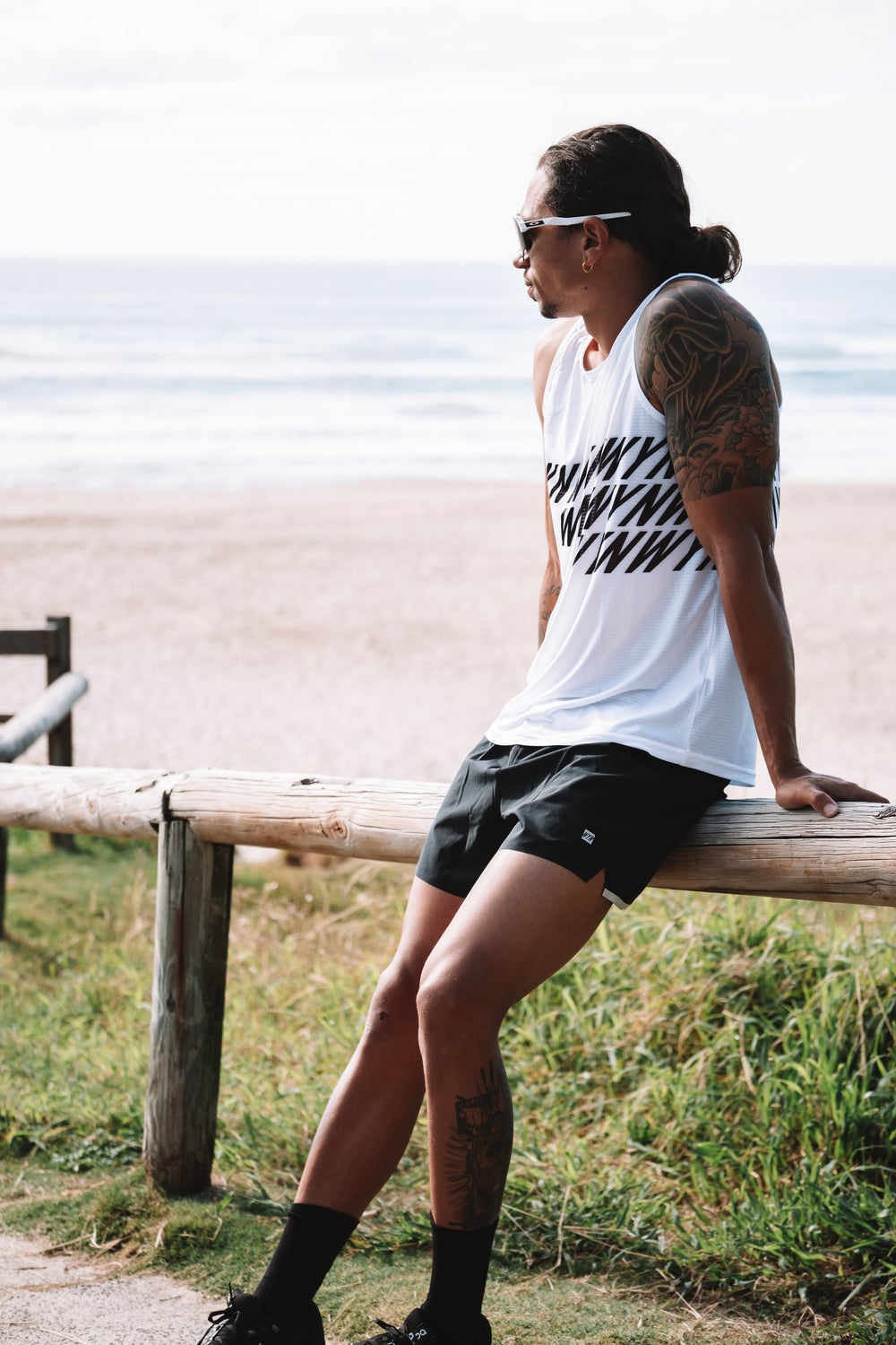 WYN active noosa 2.0 run short (5")- black